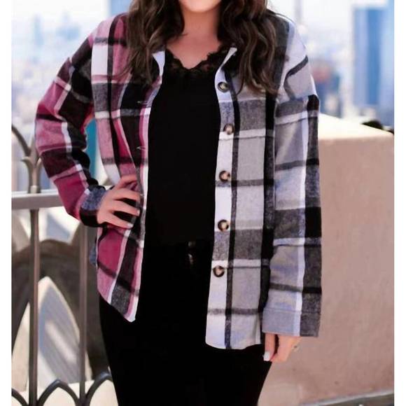 Jess Lea | Jackets & Coats | New Jess Lea Colorblock Shacket In ...